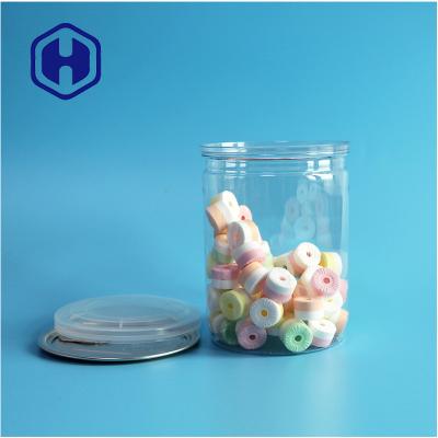 China 500ml 17oz Transparent PET Plastic Can with Easy Open Aluminum End for Supermarket Packaging for sale