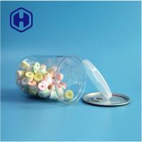 China 500ml 17oz Transparent PET Plastic Can with Easy Open Aluminum End for Supermarket Packaging for sale
