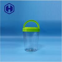 China Airtight PET Plastic Food Candy Jar 820ml with Transparent Handle Lid for Wholesale for sale