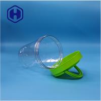 China Airtight PET Plastic Food Candy Jar 820ml with Transparent Handle Lid for Wholesale for sale