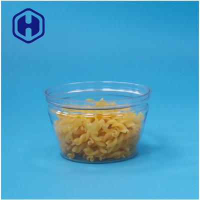 China Small Food Grade Bowl Shape Stackable Easy Open Seafood Fish Transparent PET Plastic Can for sale