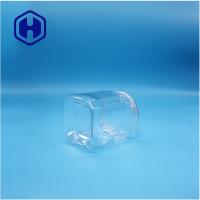 China Clear Square PET Plastic Food Jar 500ml 85mm Leak Proof Airtight Screw Cap for sale