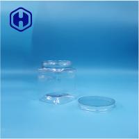 China 500ml Clear Square PET Plastic Food Jar with Screw Lid for Sugar Candy Cookies for sale