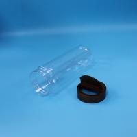 China Transparent PET Round Wide Mouth Spice Jars 500ml 62mm with Sifter and Cap for sale