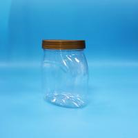 China Transparent Wide Mouth PET Plastic Jar 700ml 87mm Neck for Food Noodles Biscuits Candy Packaging for sale