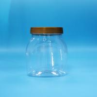 China Transparent Wide Mouth PET Plastic Jar 700ml 87mm Neck for Food Noodles Biscuits Candy Packaging for sale