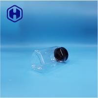 China Triangle Unique Shape Food Storage PET Marshmallow Plastic Jar Screw Top Lid for sale