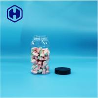 China Triangle Unique Shape Food Storage PET Marshmallow Plastic Jar Screw Top Lid for sale
