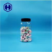 China Triangle Shaped Clear Plastic Dried Food Marshmallow Candy Jar Screw Top Lid for sale