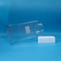 China PET Square Plastic Jar 2028ml 68.5oz with White Screw Lid for Candy Cookies Food Storage for sale