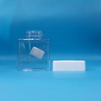 China Transparency PET Candy Snack Plastic Food Grade Square Jars Screw Top Lids for sale
