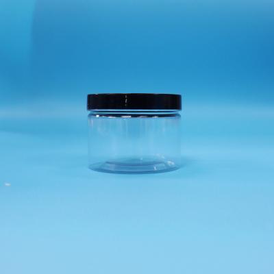 China Clear Round Mouth PET Plastic Jar 230ml 83mm Food Grade for Candy Tea Seed Gift for sale