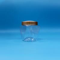 China Wide Mouth 450ml PET Food Grade Clear Jar with 83mm Screw Flat Lid BPA Free for sale