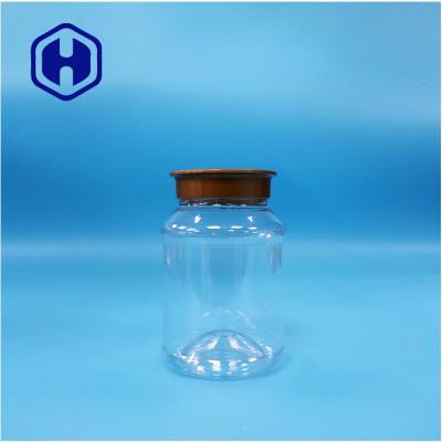 China Round Clear Food Grade PET Jar 577ml 62mm Neck for Peanut Butter Biscuits Candy Sugar for sale