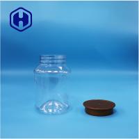 China Round Shaped Clear Food Packaging Plastic Peanut Butter Biscuits Candies Jars for sale