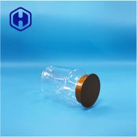 China Round Shaped Clear Food Packaging Plastic Peanut Butter Biscuits Candies Jars for sale