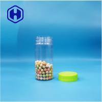 China Clear Round PET Jar 508ml 70mm Screw Top Lid for Dried Food Nuts Candy for sale