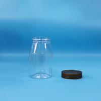 China Clear Round Wide Mouth PET Plastic Jar 470ml 62mm Screw Cap Food Grade Candy Biscuit Baby Food Container for sale