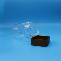 China Food Grade Clear PET Square Plastic Storage Jar 750ml 72mm Neck Leak Proof Airtight for sale
