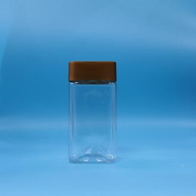 China Food Grade Clear PET Square Plastic Storage Jar 750ml 72mm Neck Leak Proof Airtight for sale