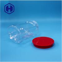 China Oval Clear PET Plastic Food Jar 850ml 88mm Screw Top Lid for Nuts Cookies Candy for sale