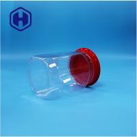 China Clear Hexagon PET Plastic Jar 920ml Airtight Screw Top Lid for Nuts Candies Dried Food for sale