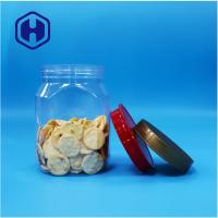 China Clear Hexagon PET Plastic Jar 920ml Airtight Screw Top Lid for Nuts Candies Dried Food for sale