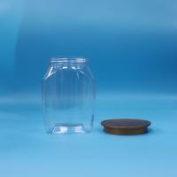 China Clear PET Food Storage Jar 940ml 85mm Neck Screw Lid Leak Proof Airtight Baby Food Candy Cookies for sale