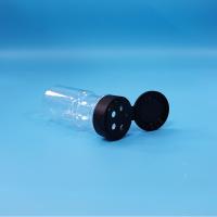 China Food Grade PET Spice Jar 100ml with Sifting Lid Transparent Plastic Shaker Bottle for sale