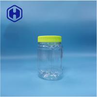 China Transparent Oval PET Jar 909ml 90mm Food Grade Cookie Candy Nut Container for sale