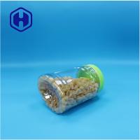 China Transparent Oval PET Jar 909ml 90mm Food Grade Cookie Candy Nut Container for sale