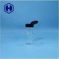 China Transparent Plastic Spice Salt PET Jar 100ml 40mm Flip Top Cap Food Grade for sale