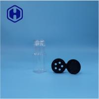 China Transparent Plastic Spice Salt PET Jar 100ml 40mm Flip Top Cap Food Grade for sale