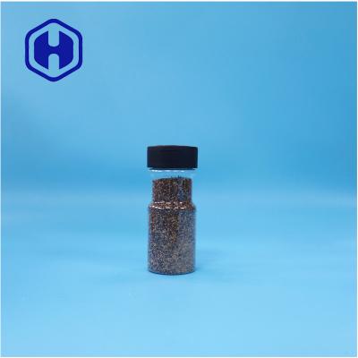 China 100ml Transparent PET Spice Jar with Flip Top Cap 40mm Neck Food Grade for sale