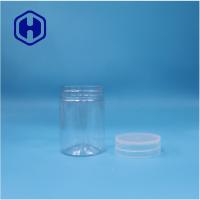 China Round Clear PET Plastic Jar 240ml 65mm Diameter Flat Screw Top Lid for Candies Nuts for sale