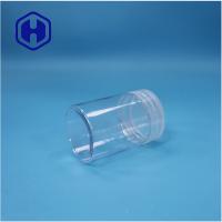 China Round Clear PET Plastic Jar 240ml 65mm Diameter Flat Screw Top Lid for Candies Nuts for sale