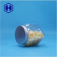 China Polygonal Shape PET Plastic Jar 820ml 87mm Neck with Aluminium Lid for Cookies Candy Nuts for sale