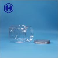 China Polygonal Shape PET Plastic Jar 820ml 87mm Neck with Aluminium Lid for Cookies Candy Nuts for sale