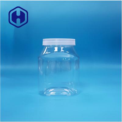 China Unique Shaped PET Dried Food Jar 980ml 87mm Screw Top Lid Customizable for sale