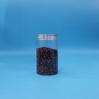 China Clear PET Cylinder Food Jar 420ml 63mm Screw Lid Sealable Plastic Nut Packaging for sale