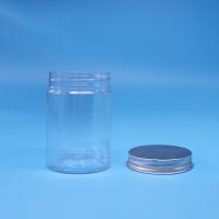 China Transparent PET Food Grade Empty Cylinder Jar 240ml 65mm Diameter Screw Top Lid for sale