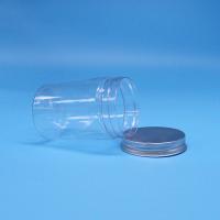 China Transparent PET Food Grade Empty Cylinder Jar 240ml 65mm Diameter Screw Top Lid for sale