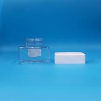 China Small Empty Snack Food Transparent Square Candy Nuts PET Plastic Jars Screw Lids for sale