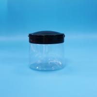 China Food Grade Transparent Small Round Plastic Storage Jar 310ml 83mm Screw Top Lid for sale