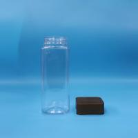 China Cheap Empty PET Transparent Wide Mouth Rectangle Plastic Candy Nuts Jar Screw Cap for sale