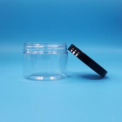China Transparent Round Mouth PET Plastic Jar 230ml 83mm for Candy Cookie Gift Packaging for sale