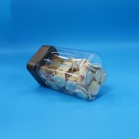 China Food Grade PET Square Plastic Storage Jar 750ml with Screw Cap for Cookies Candy for sale