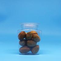 China Food Grade Clear Triangle Shape PET Plastic Jar 300ml with Screw Lid for Candy Cookies for sale