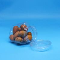 China Food Grade Clear Triangle Shape PET Plastic Jar 300ml with Screw Lid for Candy Cookies for sale