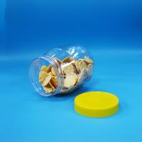 China 900ml PET Plastic Jar with Screw Lid Wide Mouth 85mm Neck Clear Candy Cookie Container for sale